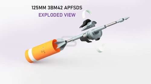 3d printed Russian 125mm 3BM42 Mango APFSDS (T-90, T-80, T-72) Replica ...