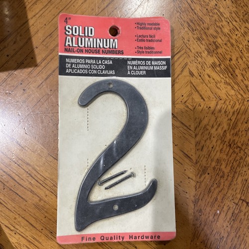 Gatehouse Black Aluminum 4" House street mailbox address Number 2 | eBay