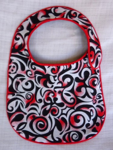 Red, White and Black Baby Bib - Sample Sale | eBay