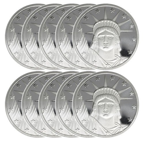 1 oz SilverTowne Lady Liberty Silver Round (New - Lot of 10) | eBay