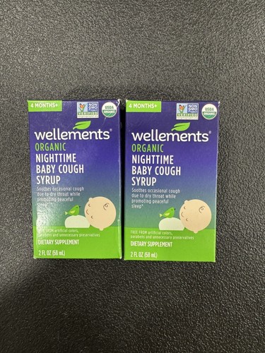 Wellements Organic Children's Nighttime Cough & Mucus Syrup 4 oz ea 2 ...