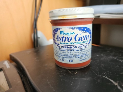 Mayco Ceramic Glaze - Astro Gem -AS536 Cinnamon Zircon 4 oz. Textured ...