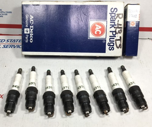 Vintage AC Delco R43TS Spark Plugs Set Of 8 - NOS | eBay
