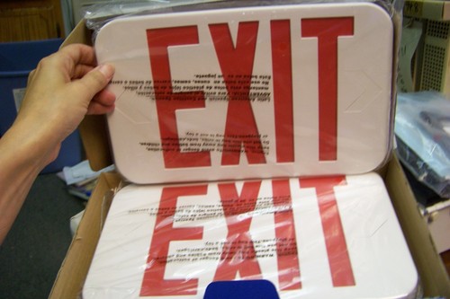 new Compass CER Hubbell Lighting LED Emergency Exit Sign | eBay