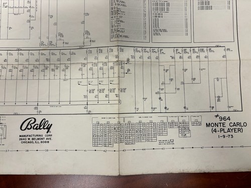 ORIGINAL-BALLY-MONTE CARLO-PINBALL-SCHEMATICS | eBay