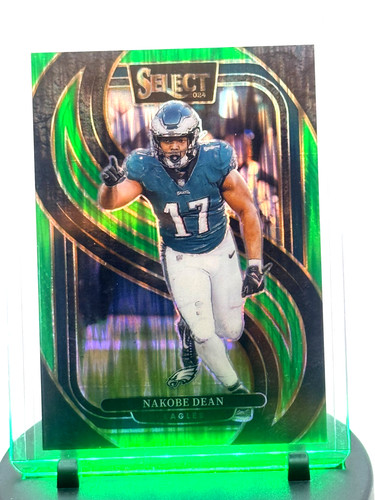 2024 Panini Select - Premier Level Nakobe Dean #185 Neon Green Shock ...