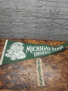 Michigan State Pennant In Vintage Sports Pennants & Flags for sale | eBay