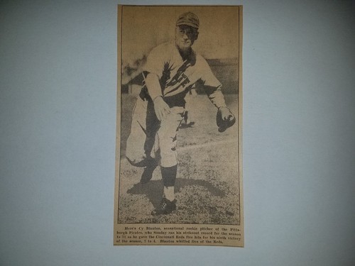 Cy Blanton Pirates Rookie 1935 Des Moines Register Picture | eBay