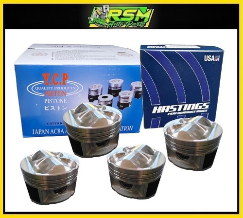 New 84MM YCP B20 CTR High Compression Full Floating Pistons & Rings ...