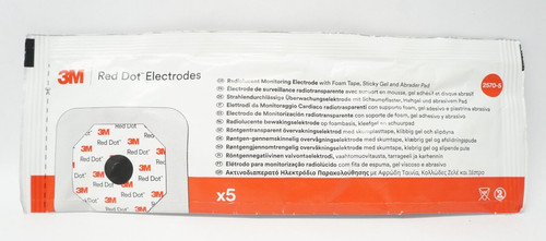 3M Red Dot Resting EKG Electrode 2570 5/Pack, 10 Packs. 50 Total | eBay
