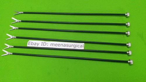 6PC Curved Scissor 5mmx330mm Insert Laparoscopic Endoscopy Surgical ...