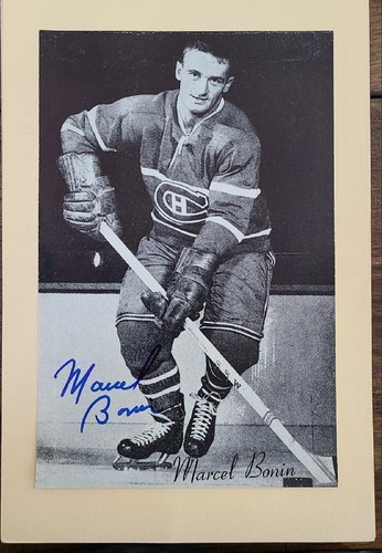 MARCEL BONIN SIGNED 1944-1963 BEE HIVE PHOTO CARD GROUP 2 CANADIENS | eBay