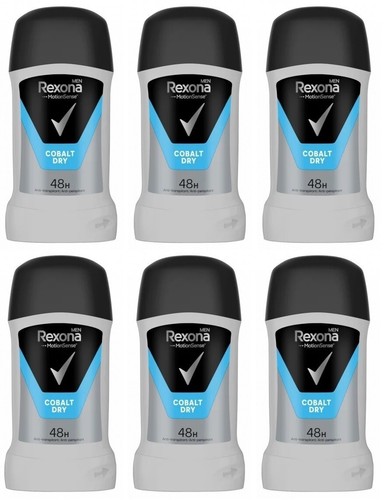6x Rexona Cobalt Dry Anti-perspirant Deodorant Solid Stick Men New ...