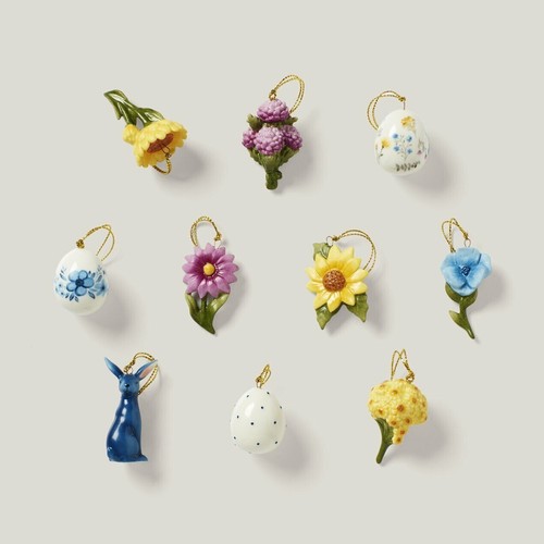 Lenox TREE & 10-Piece Floral Easter Miniature Ornament Set NEW in Box ...