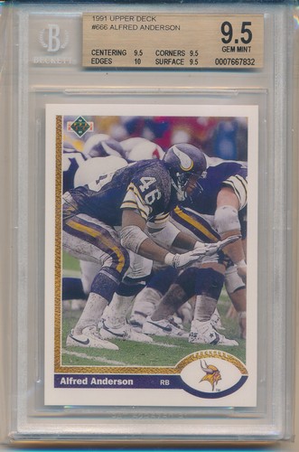 1991 Upper Deck Football Alfred Anderson (#666) BGS9.5 BGS | eBay