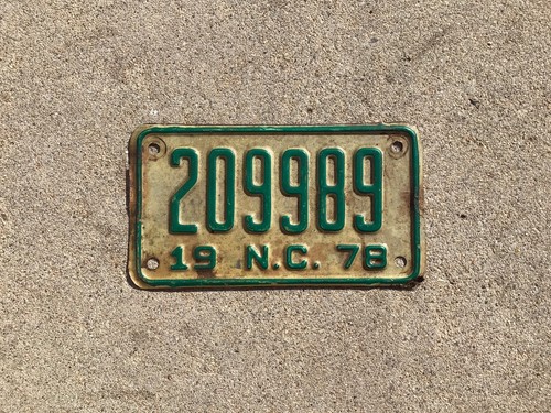 1978 - NORTH CAROLINA - MOTORCYCLE - LICENSE PLATE | eBay