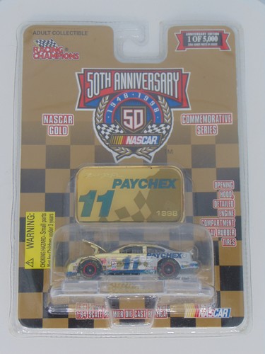 RACING CHAMPIONS 1998 BRETT BODINE #11 PAYCHEX FORD NASCAR GOLD 50th AN ...