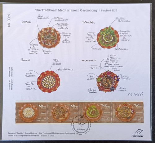 Lebanon 2020 FDC - Euromed - Lebanese Food | eBay