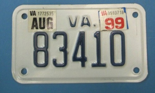 1999 Virginia Motorcycle License Plate | eBay