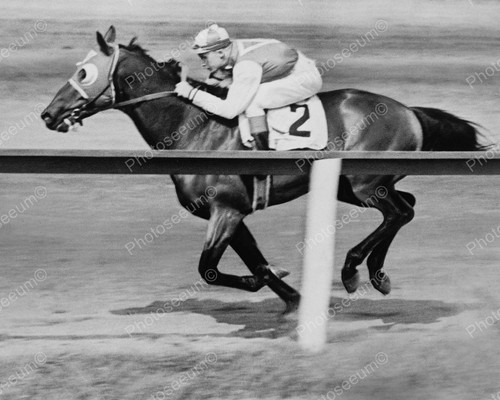 Johnny Pollard Jockeying Seabiscuit Win 1937 8" - 10" B&W Photo Reprint ...