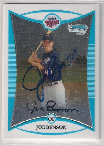 Minnesota Twins JOE BENSON autographed 2008 Bowman Chrome | eBay