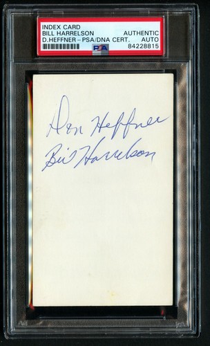 Don Heffner & Bill Harrelson signed autograph 3x5 card Baseball Players ...