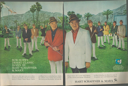 1976 BOB HOPE'S DESERT CLASSIC AD- HART SCHAFFNER & MARX | eBay