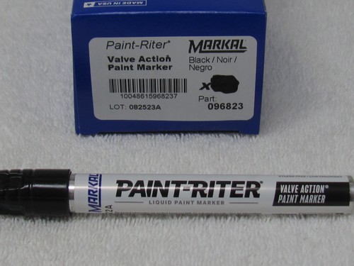 Markal 96823 Paint-Riter Valve Action Paint Marker Black 1/8 in Tip ...