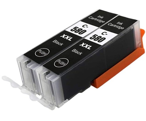 2 PGI Black Ink Cartridges for Canon PIXMA TS6200 TS8150 TS8300 TS9155 ...