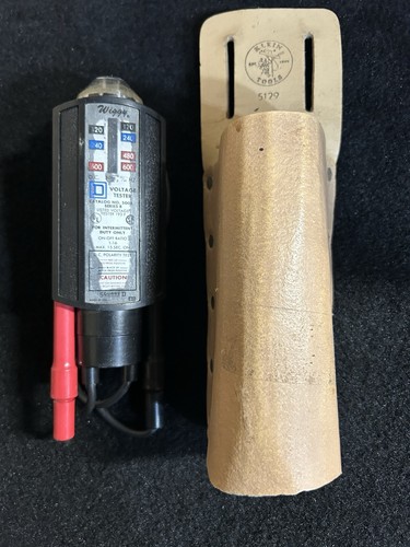 Wiggy Voltage Tester No.5008 Series B Square D Leather Holder Tested B1 ...