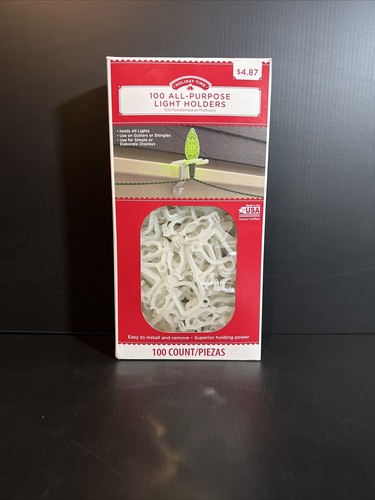 100 ALL-PURPOSE LIGHT HOLDERS LIGHTS HOLDS ALL SIZES MADE IN USA ...