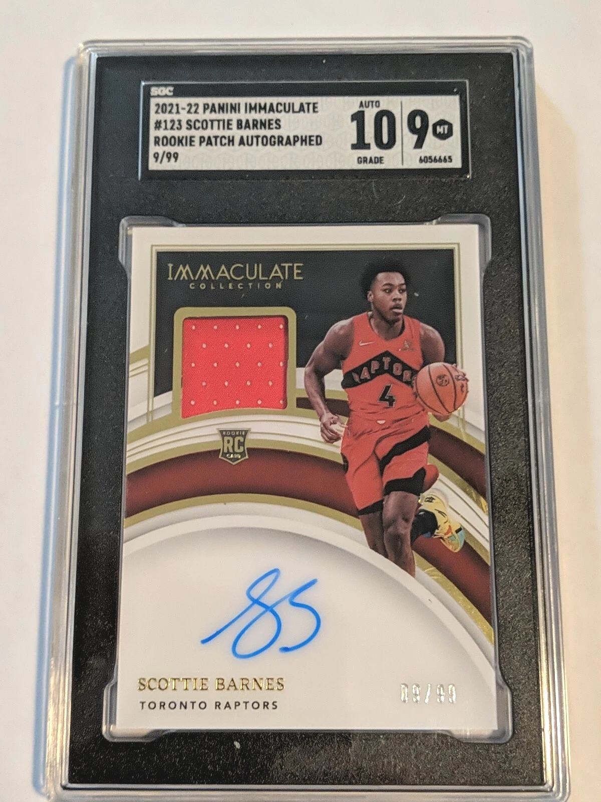 Scottie Barnes 2021 Immaculate #123 Rookie Patch Auto /99 RAW Price ...