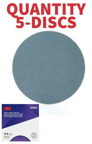 3M 30662 Trizact Foam Discs 5000 Grit Buffing Paint Repair GENUINE (5 ...