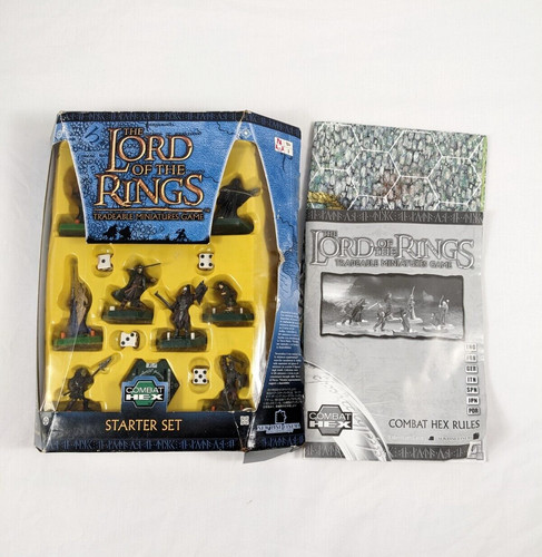 LORD OF THE RINGS Combat Hex Miniatures Game Starter Set Used COMPLETE ...