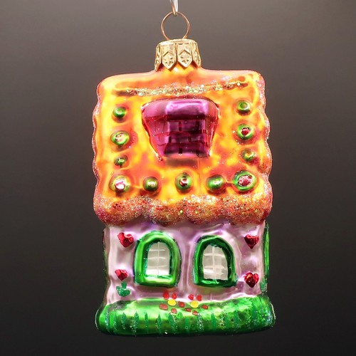 Christopher Radko Sugar Shack Gingerbread House Glass Ornament w/ Tag ...