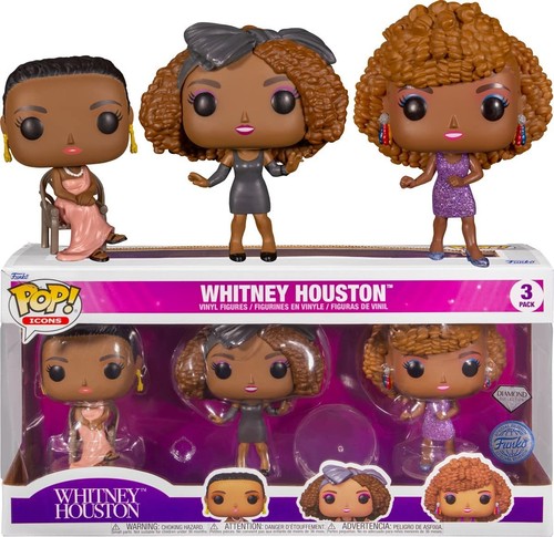 FUNKO Whitney Houston Rare Diamond Pack 3 Figurine 13cm Original Pop ...