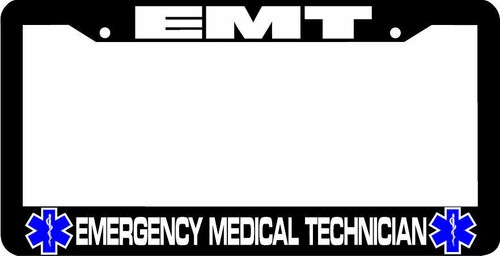 EMT Blue Star of Life EMT Emergency Medical Technician License Plate ...