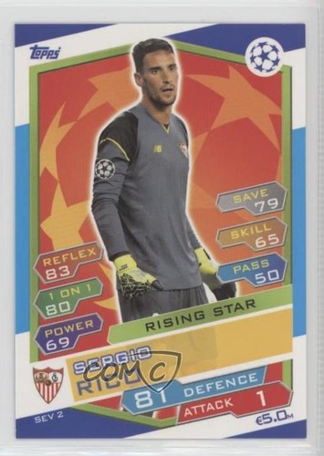 2016-17 Topps Match Attax UCL Sevilla FC Rising Star Sergio Rico #SEV2 ...