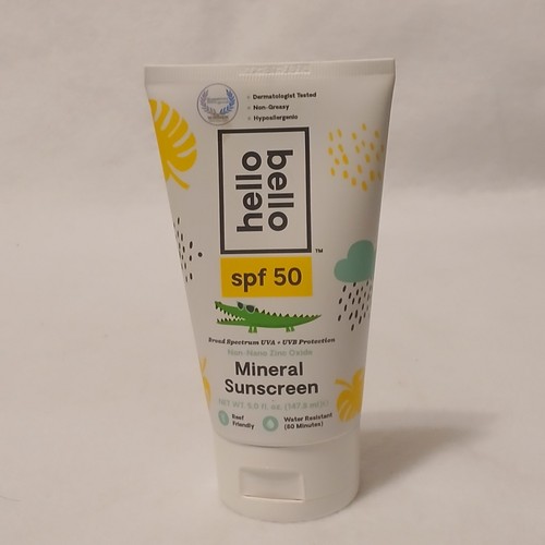 Hello Bello Kids Mineral SPF 50 Sunscreen Lotion 5 oz Zinc Oxide 01/24 ...