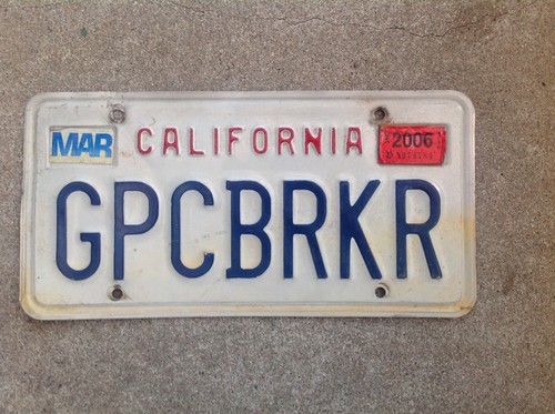 1990's - CALIFORNIA - VANITY - LICENSE PLATE | eBay