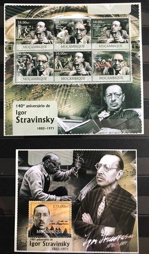 Mozambique - Igor Stravinsky - Russian Composer - stamps Timbres MNH ...