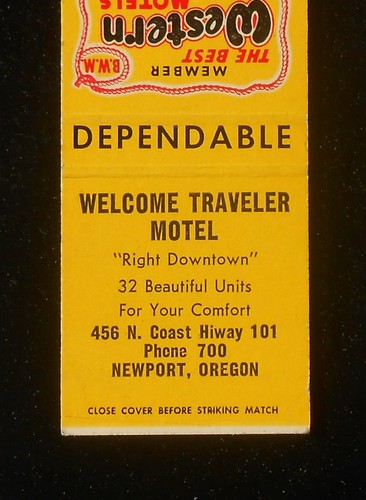 1950s Welcome Traveler Motel Best Western Phone 700 Coast Hiway 101 ...