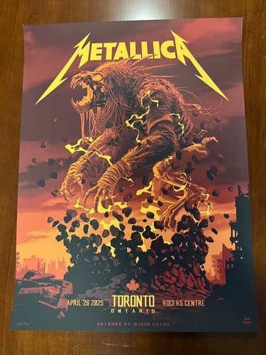 METALLICA TORONTO CONCERT POSTER NIGHT 2 APRIL 26, 2025 | eBay