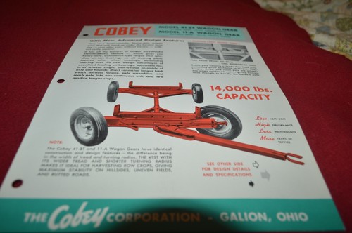 Cobey 41-ST 11-A Running Gear Dealer's Brochure AMIL15 ver2 | eBay
