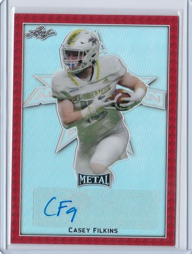 2020 Leaf Army All-American Metal CASEY FILKINS Red Autograph AUTO RC ...