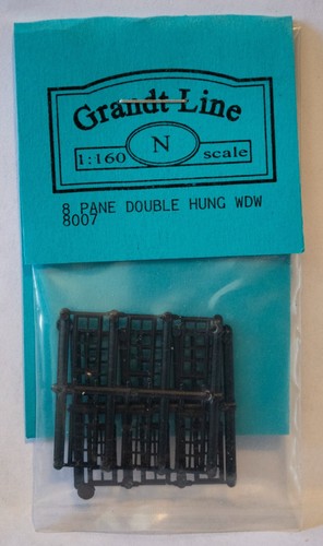 Grandt Line N #8007 Windows -- 8-Pane - Scale 27 x 64" 68.6 x 163cm pkg ...
