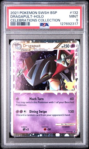 Dragapult Celebrations Holo Promo Prime SWSH132 BSP Pokemon - PSA 9 ...