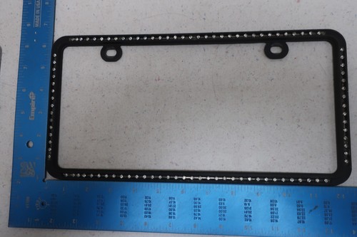 License Plate Frame Holder Rhinestone Bling Metal Black (F1) | eBay