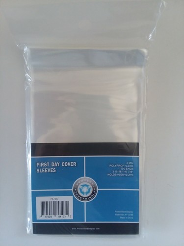 500 First Day Cover Sleeves Super Clear Archival Safe for sale online ...