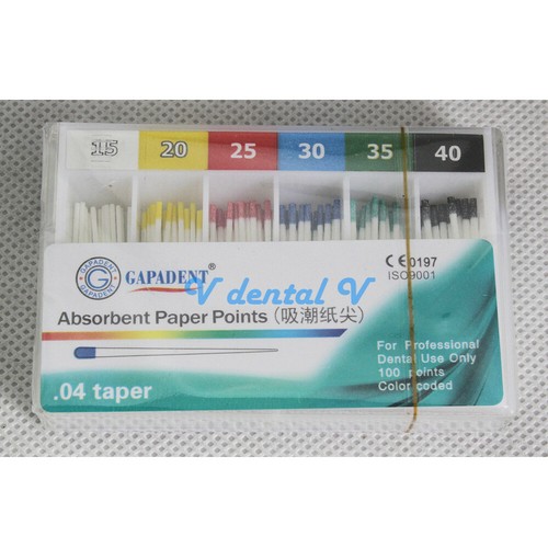 100pcs Dental Gapadent Absorbent Paper Points Endo Root Canal Material ...